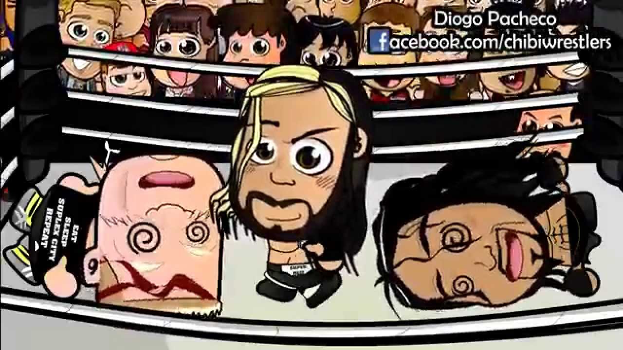 Chibi Wrestlers - Brock Lesnar vs Roman Reigns at WrestleMania 31 ...