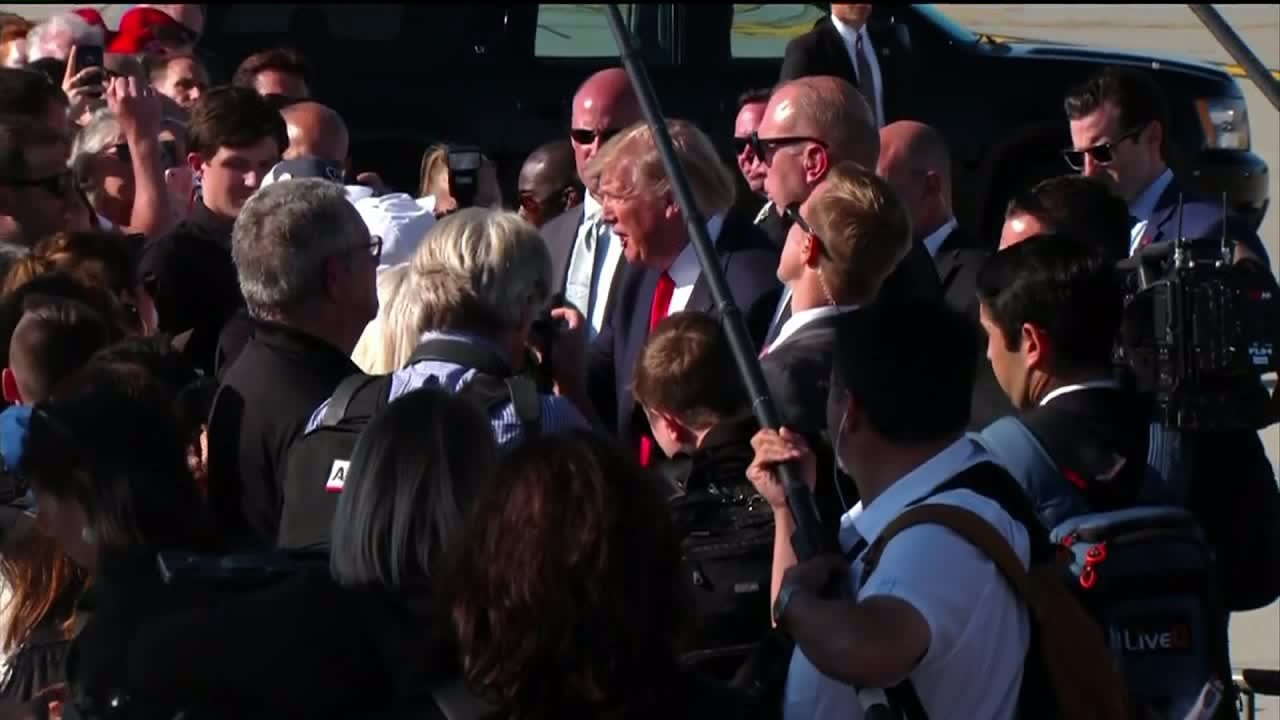 President Trump makes campaign stop in Cleveland, attends private ...