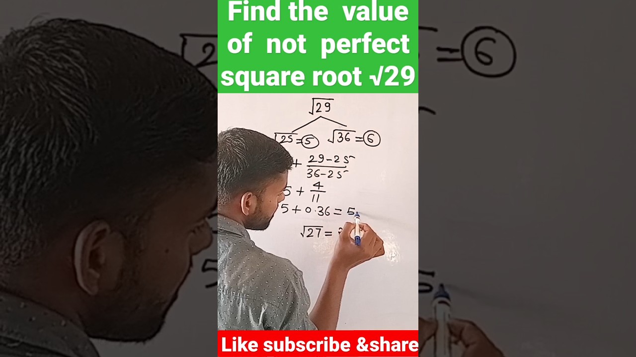 #shorts #bybrijeshpatel |find the value of not perfect square root√29 ...