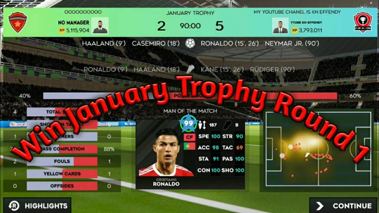 DLS 23 Win January Trophy Round 1 Dream League Soccer 2023 - YouTube