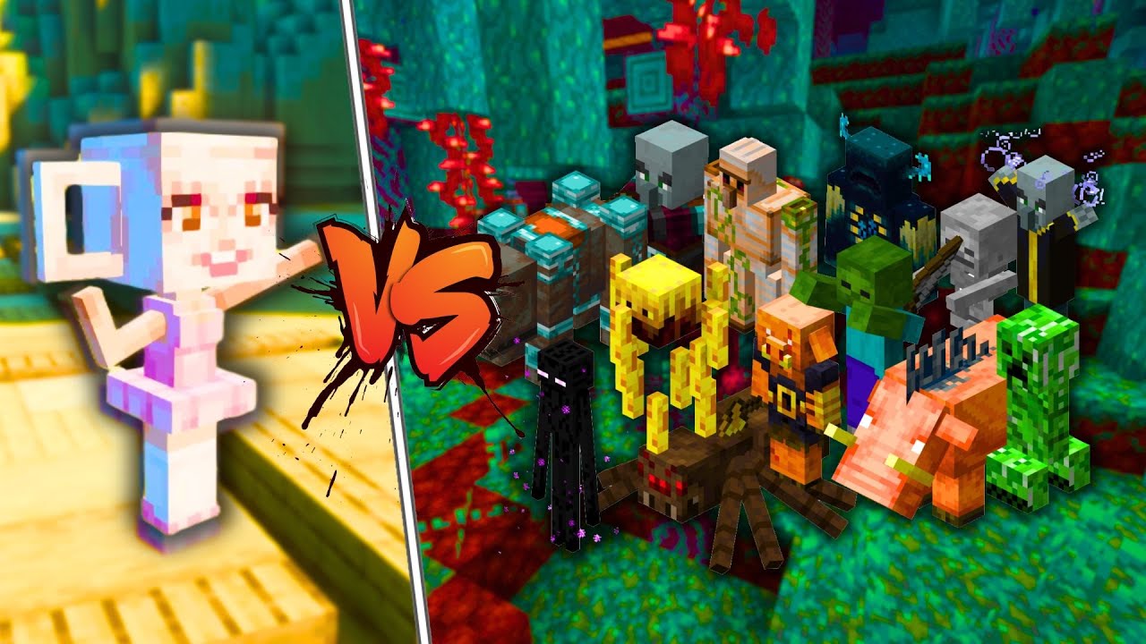 Ballerina Cappuccina vs All Minecraft Mobs - Minecraft Mob Battle - YouTube