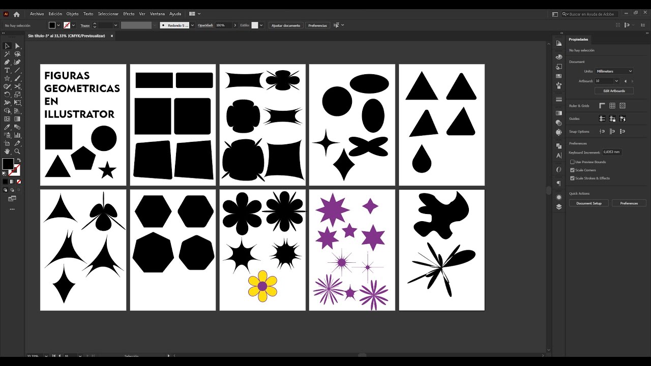 ⏹️ ¿Cómo hacer FIGURAS GEOMÉTRICAS en adobe illustrator? 🟢 Parte 1 - YouTube