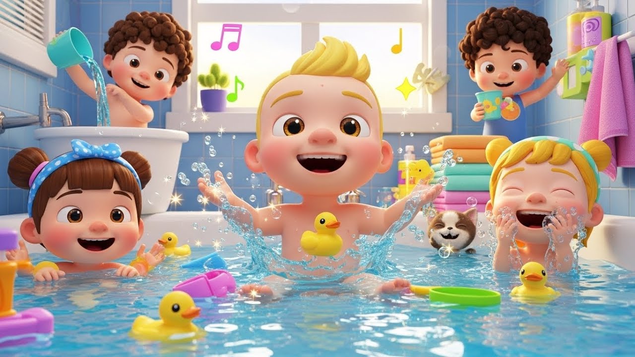 The Bath Song | Popular Nursery Rhyme For Kids | Sing Along With Kids ...