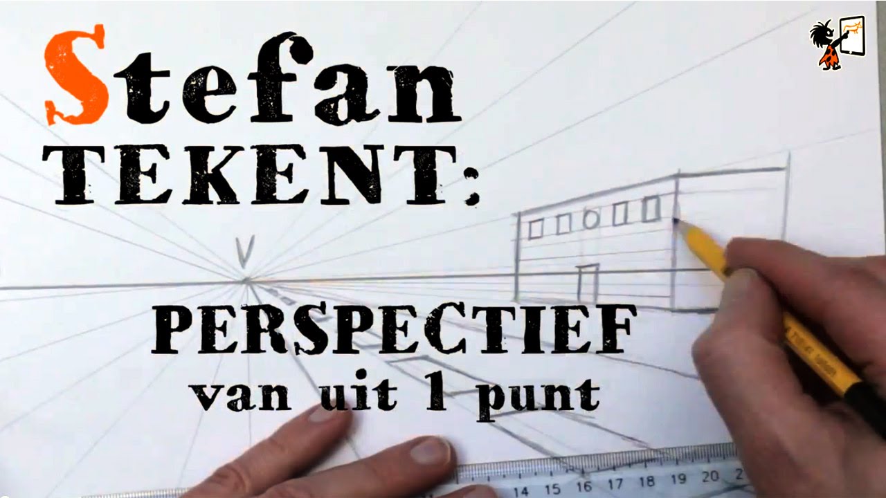 Hoe teken je een 1 punt perspectief? - Stefan Tekent: Les 6 - YouTube