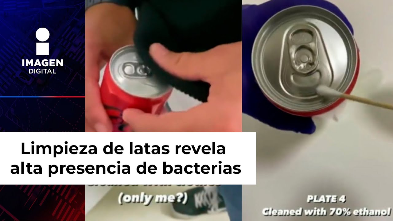 ¿Limpias las latas con tu ropa? Mira cuántas bacterias hay en la parte ...