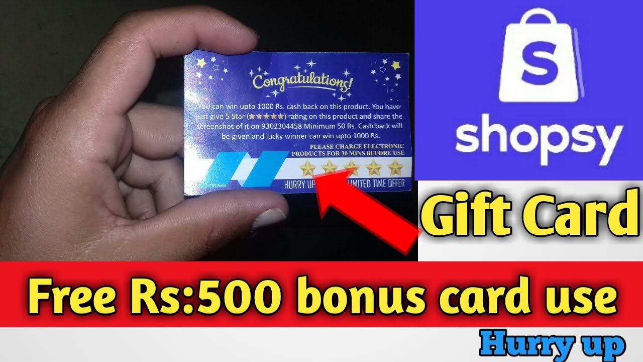 shopsy gift card kaise use karen||shopsy 5 star rating bonus card use ...