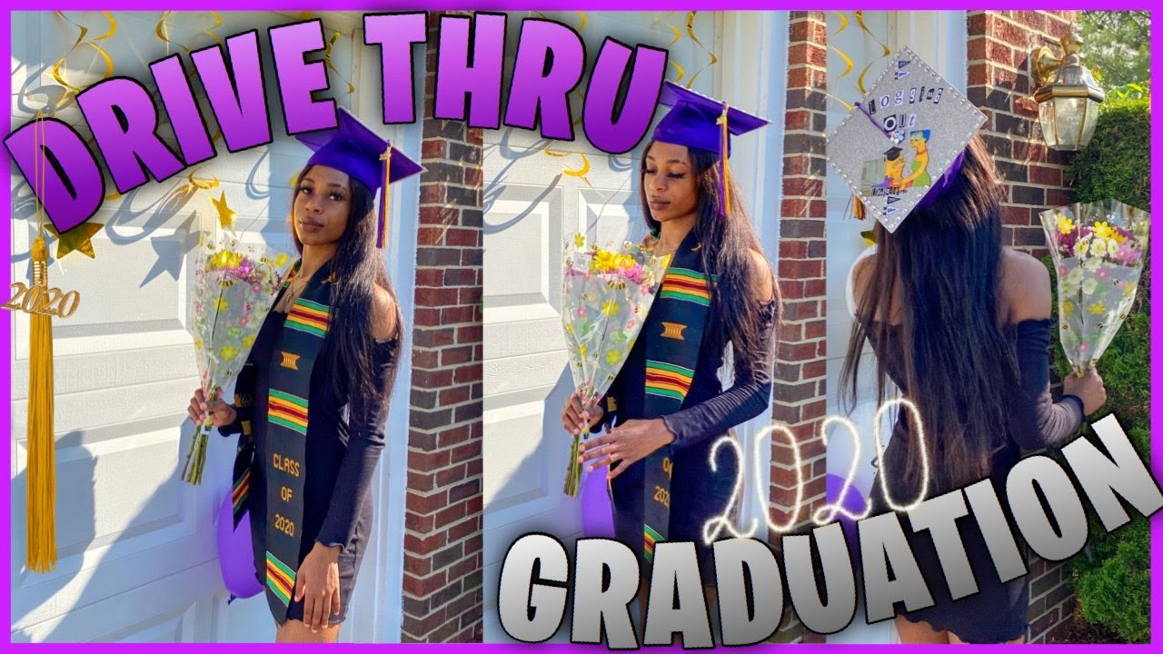 DRIVE THRU GRADUATION 2020 GRWM + VLOG - YouTube