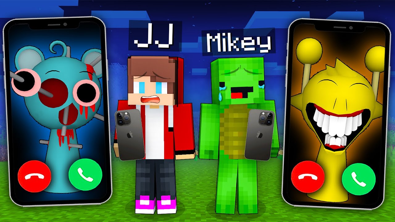 Why Mikey and JJ Call SPRUNKI at NIGHT in Minecraft - Maizen - YouTube