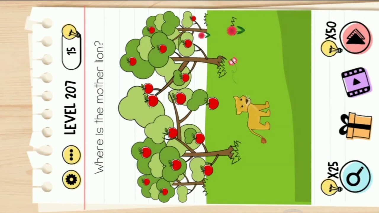 Brain Test Level 207 || Where Is The Mother Lion? - YouTube