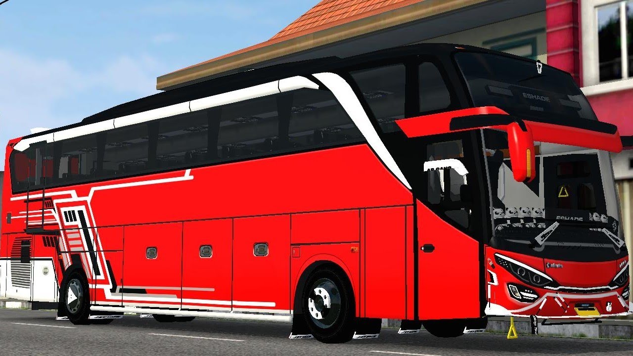 SHARE!! LIVERY POLOSAN BUS SHD 2 VARIAN WARNA || BUSSID V3.7.1 - YouTube