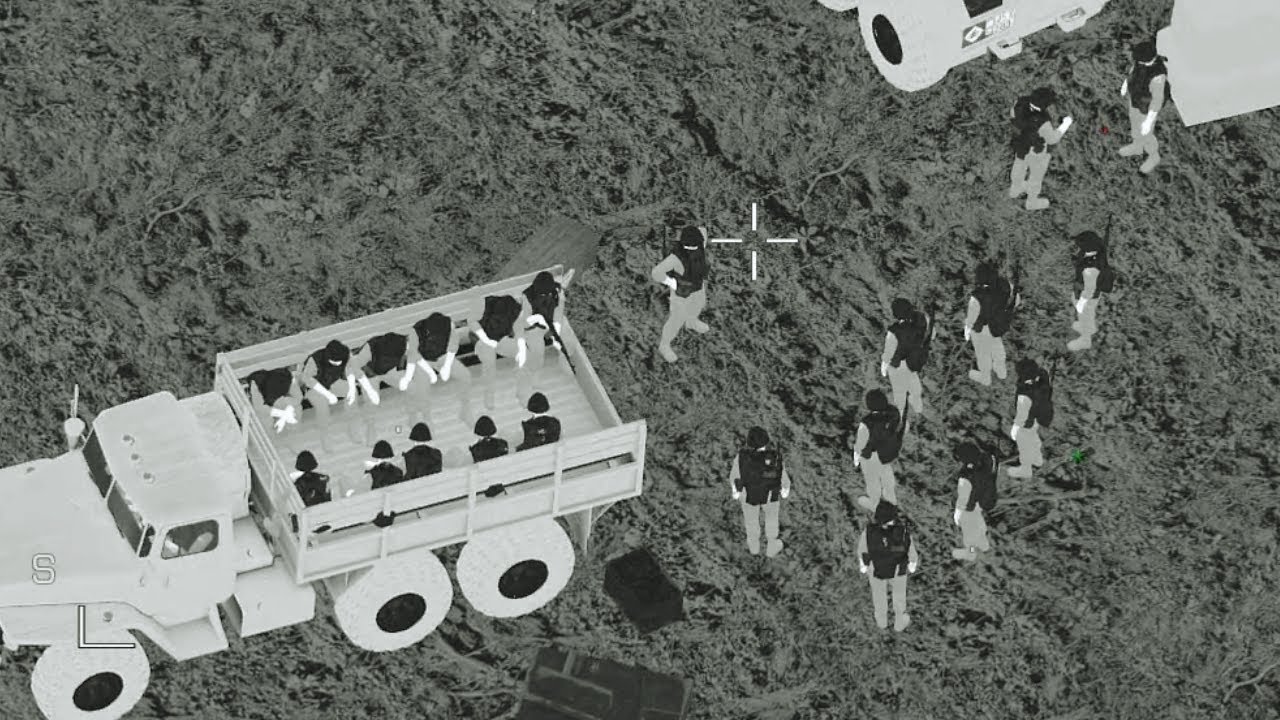 Precision Airstrike Drone Attack Ravages Military Outpost - YouTube