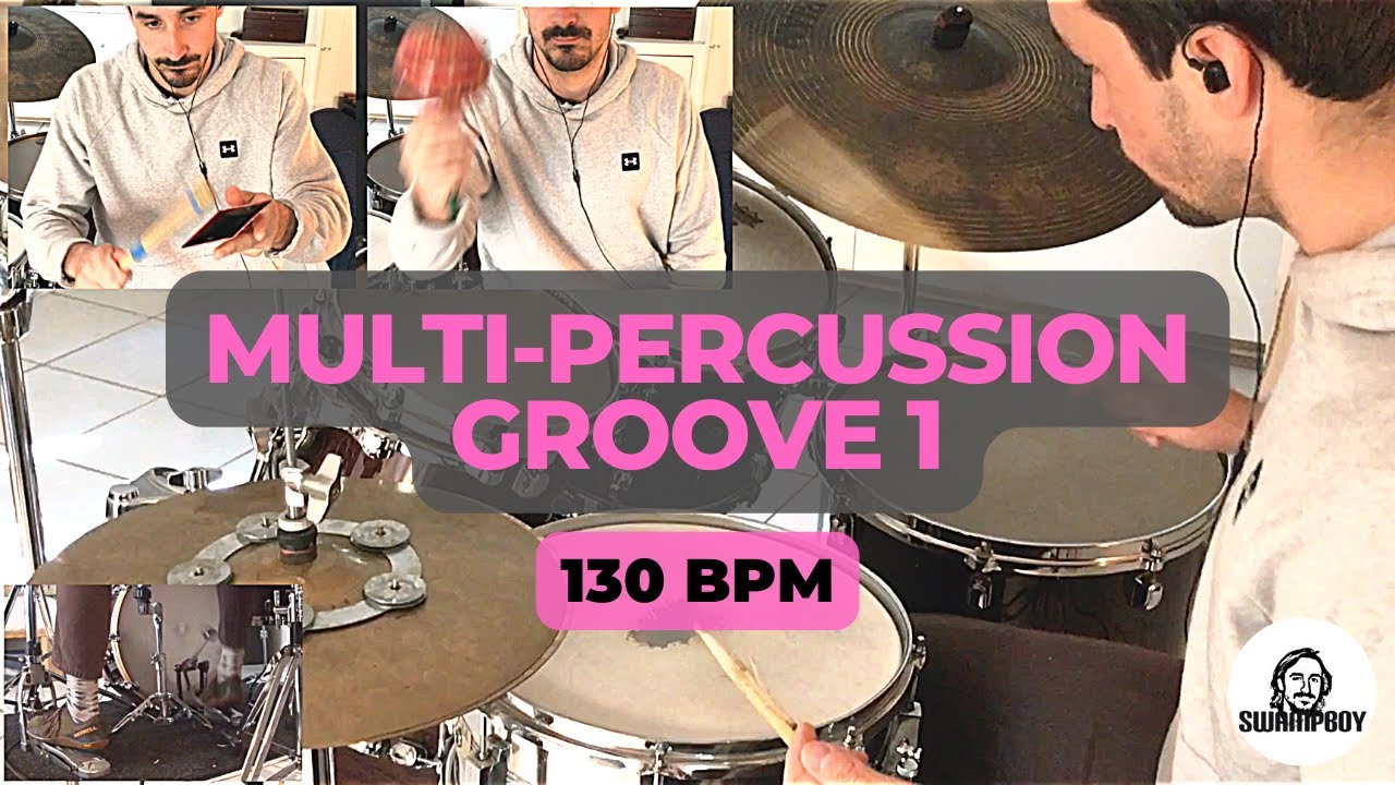 Multi-Percussion Groove 1 - 130 BPM - YouTube