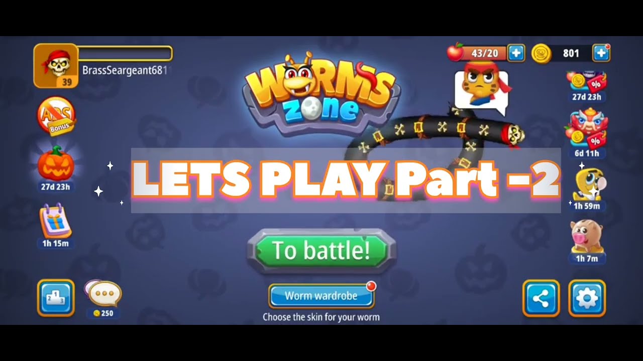 Worms zone 🦅Part-2 | Best Gaming In Worms | Worms .io Halloween game # ...