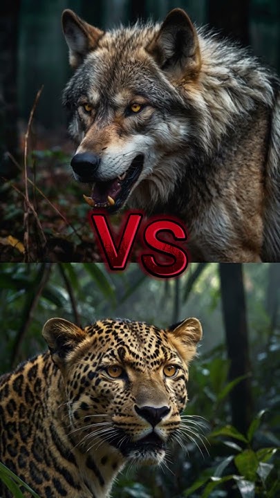 Leopard vs Wolf. - YouTube