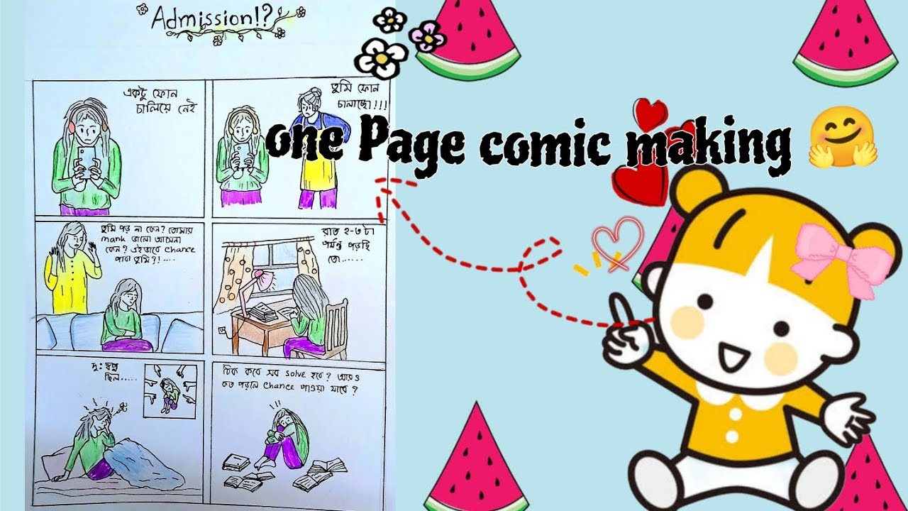 Comics Making process 🤗 || comics || one Page comic || #handmade # ...