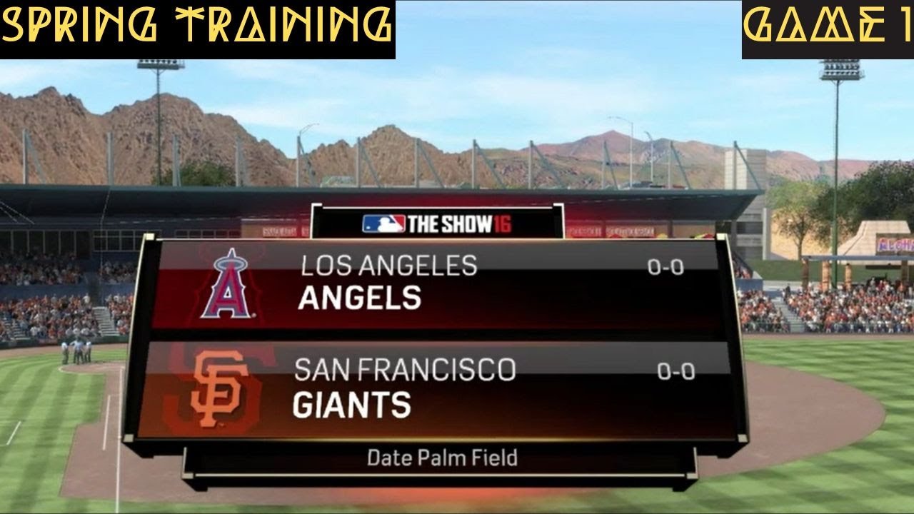 MLB The Show 16 (Season) LA Angels/Spring Training - Game 1 - YouTube