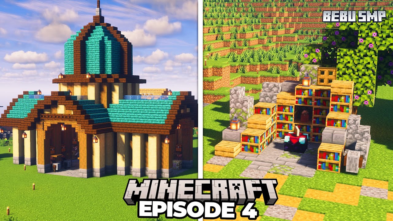 Trading Hall + Enchanting Table | Minecraft Survival! (#4) - YouTube