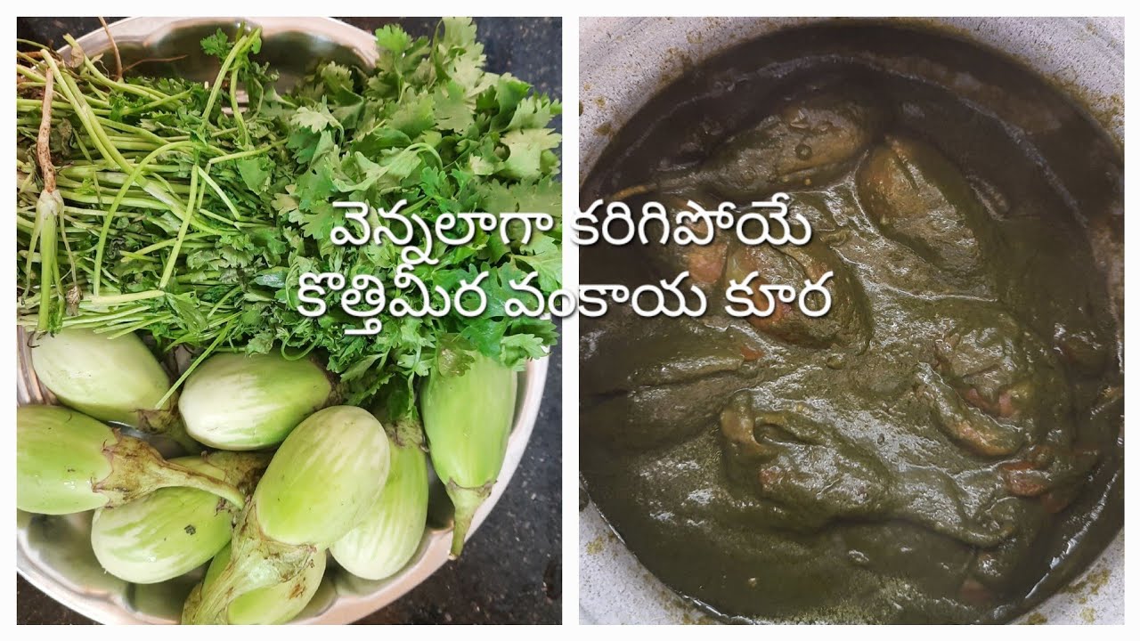 వెన్నెల కరిగిపోయే కొత్తిమీర వంకాయ కూర || Kottimera Vankaya Recipe In ...