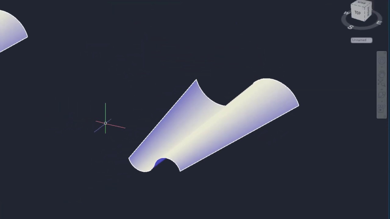 Surface Modelling Using Rulesurf in AutoCad - YouTube