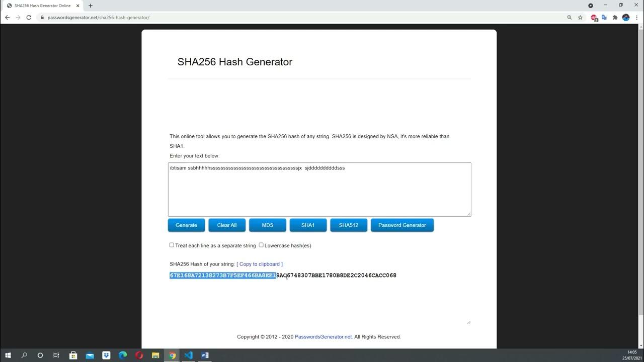 Part 19 Episode 7 Lecture # 8 SHA256 Hashing Function - YouTube