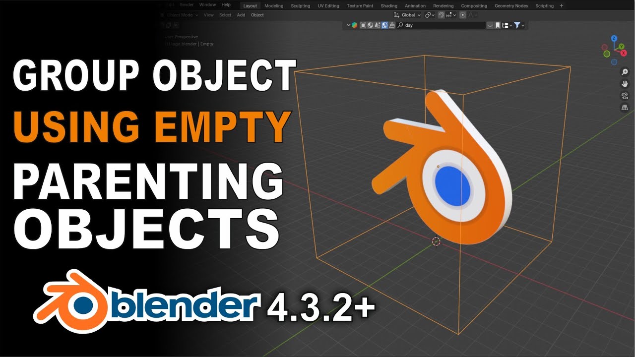 Blender 3D Parenting objects to an empty | #kukk graphic #blender - YouTube