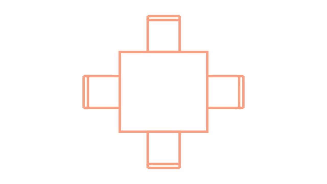 Autocad Dynamic Block - Dinner table (Plan) - YouTube