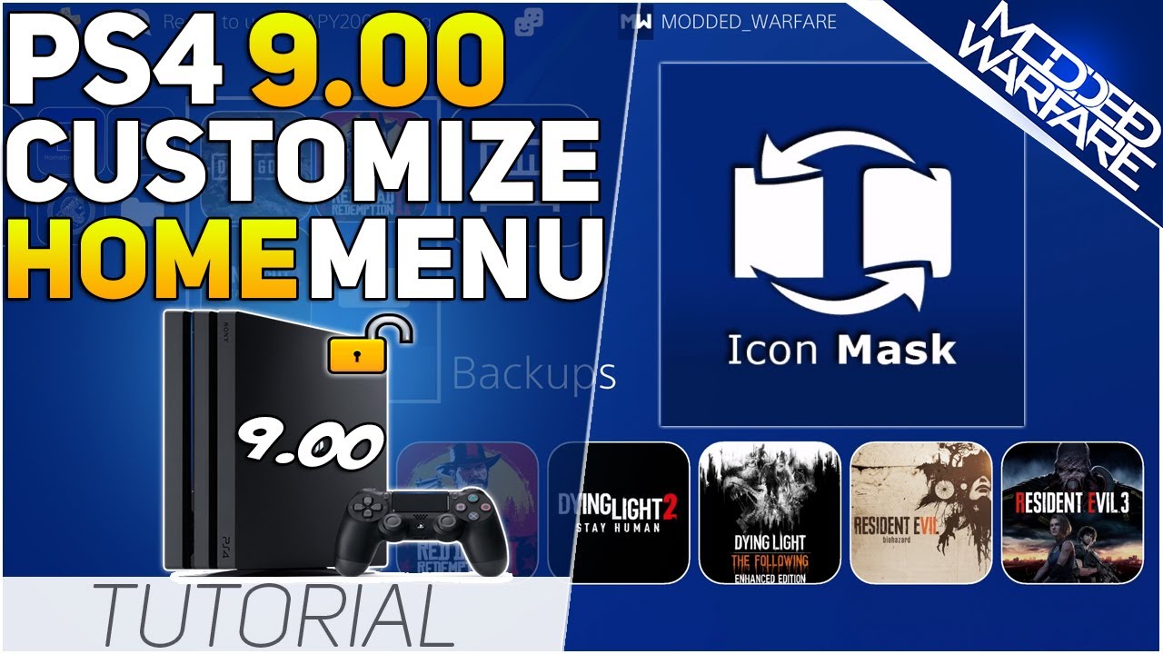 Editing the PS4 Home Menu with Custom Icons & Music on 9.00. - YouTube