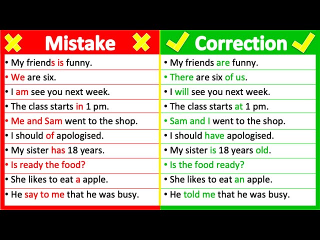 Funny Grammar Mistakes Examples