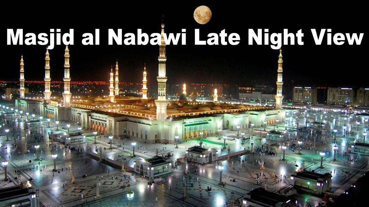 Masjid E Nabvi In Night