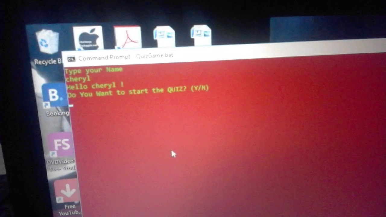 Quiz game using a batch file - YouTube