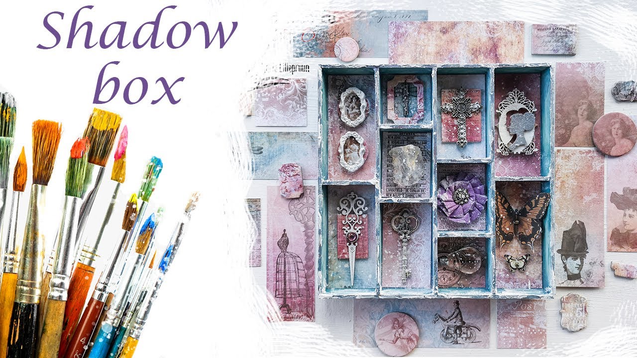 Vintage shadow box tutorial - YouTube