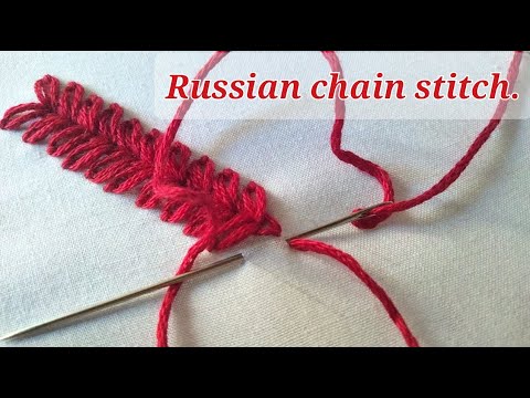 Russian chain stitch | basic hand embroidery stitches | beautiful hand ...