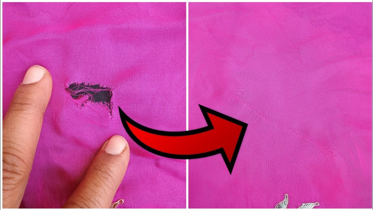 Rafu is the best hand stitch to repair a hole in clothes - YouTube