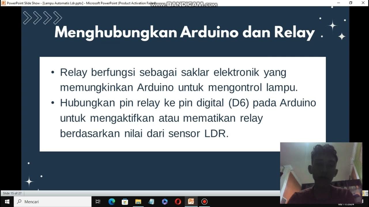 Rangkaian Arduino Uno lampu Automatis - YouTube