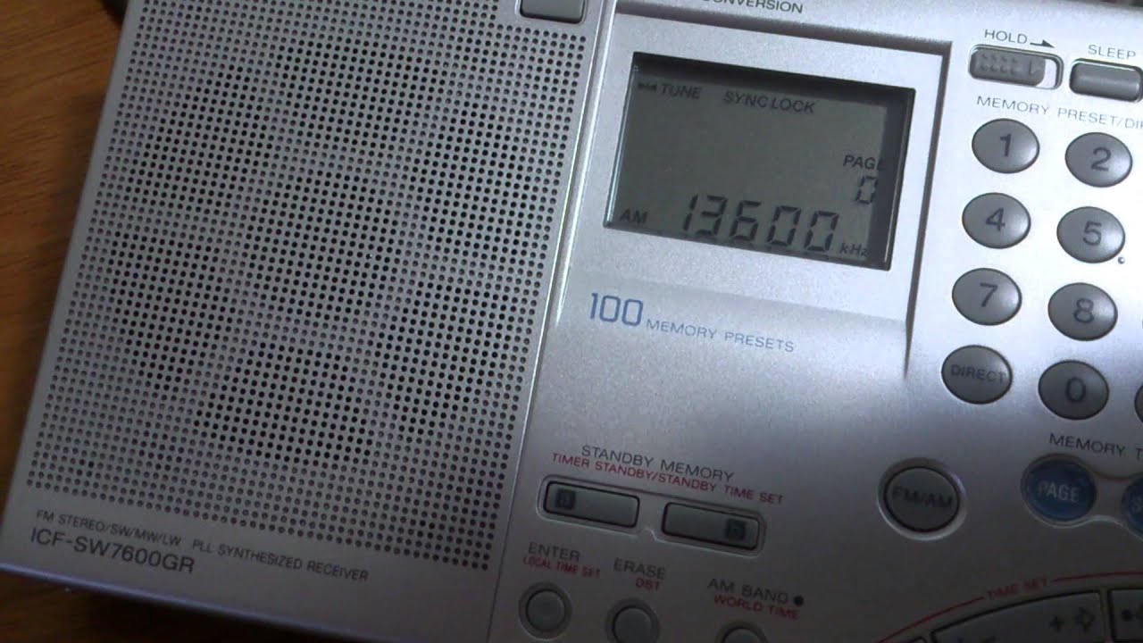 Sony ICF-SW7600GR - China Rádio Internacional - 13600 kHz - UTC 0137 ...
