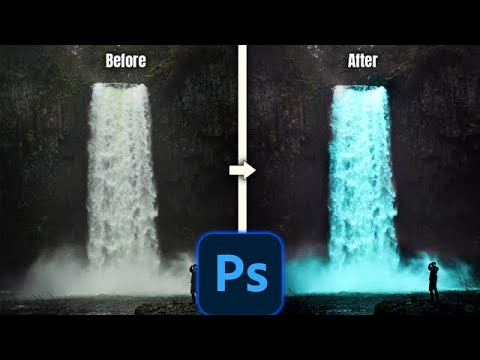 "How to Create a Waterfall Glow Effect in Photoshop | Photoshop ...