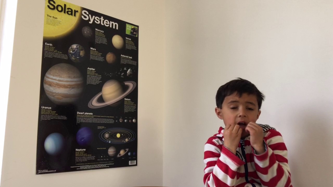 Space mad 4 year old - YouTube