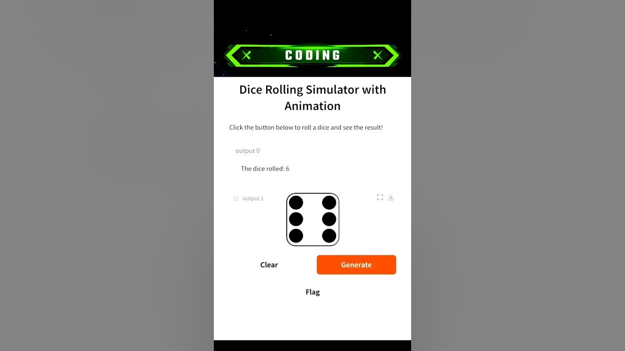Dice Rolling Simulator | Python Mini Project 8 | #ai #python #datascience #ml #dl #miniproject # ...