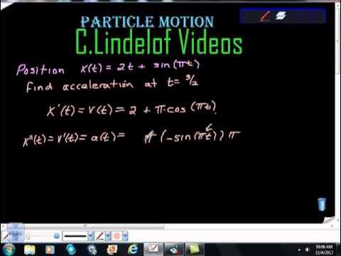 AP Calculus Particle Motion Acceleration of Trig Function - YouTube