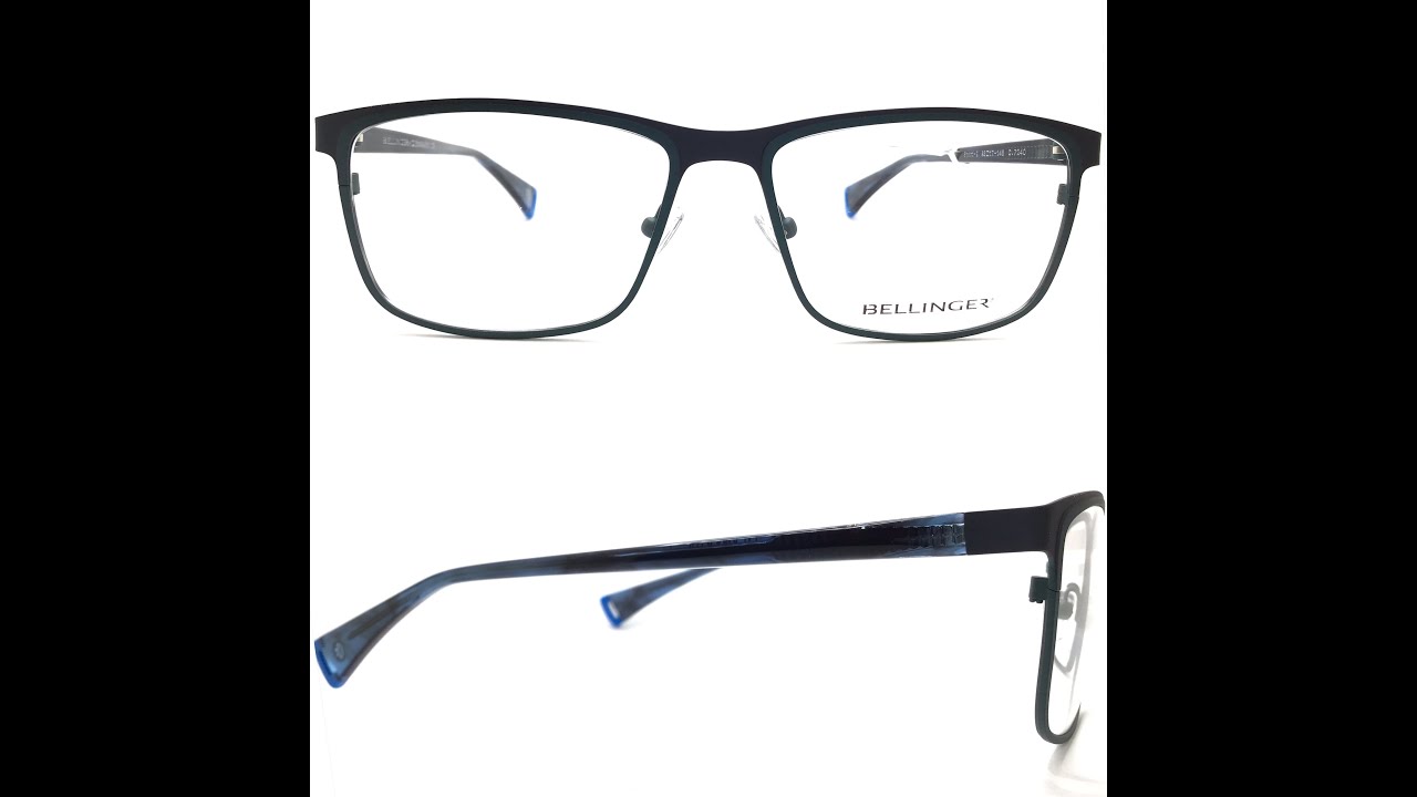 bellinger sprint 2 green metal eyeglasses @bernardshearopticians - YouTube