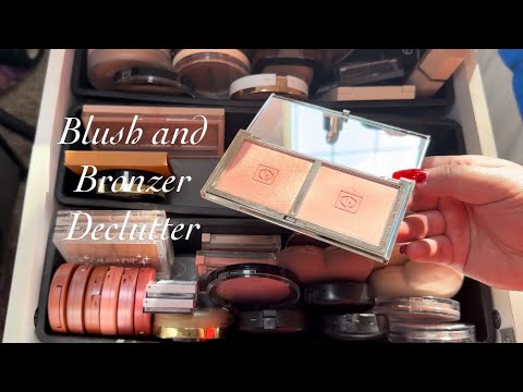 Blush & Bronzer Declutter 2023 | This was sooo hard....but half of it gone. - YouTube