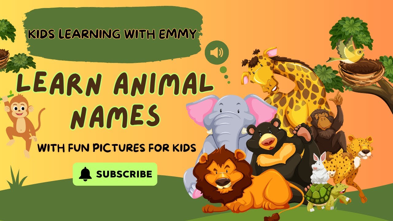 Learn Animal Names for Kids 🦁🐘 | Fun Zoo Animals with Pictures | Kids ...