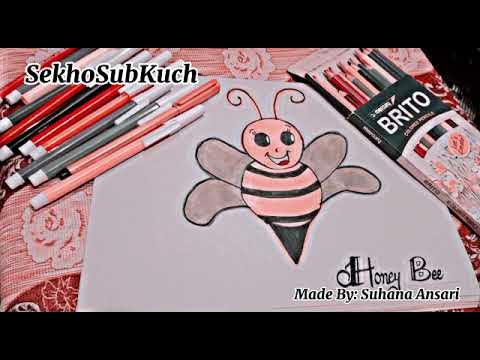 How to Draw Honey bee Pencil Drawing for Kids By SekhoSubKuch - # ...