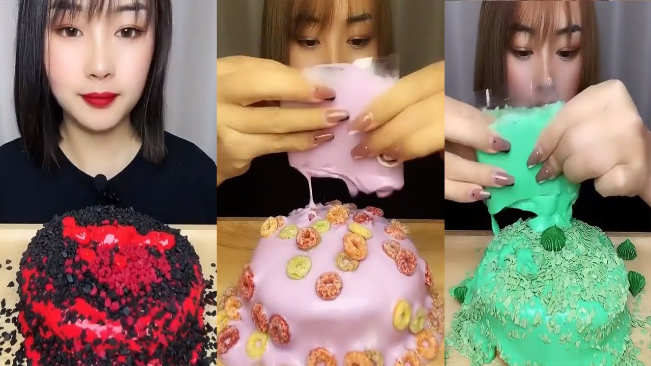 🎂LAVA CAKE EATING 🎂 | ASMR | EATING SOUNDS | Mukbang Compilation - YouTube