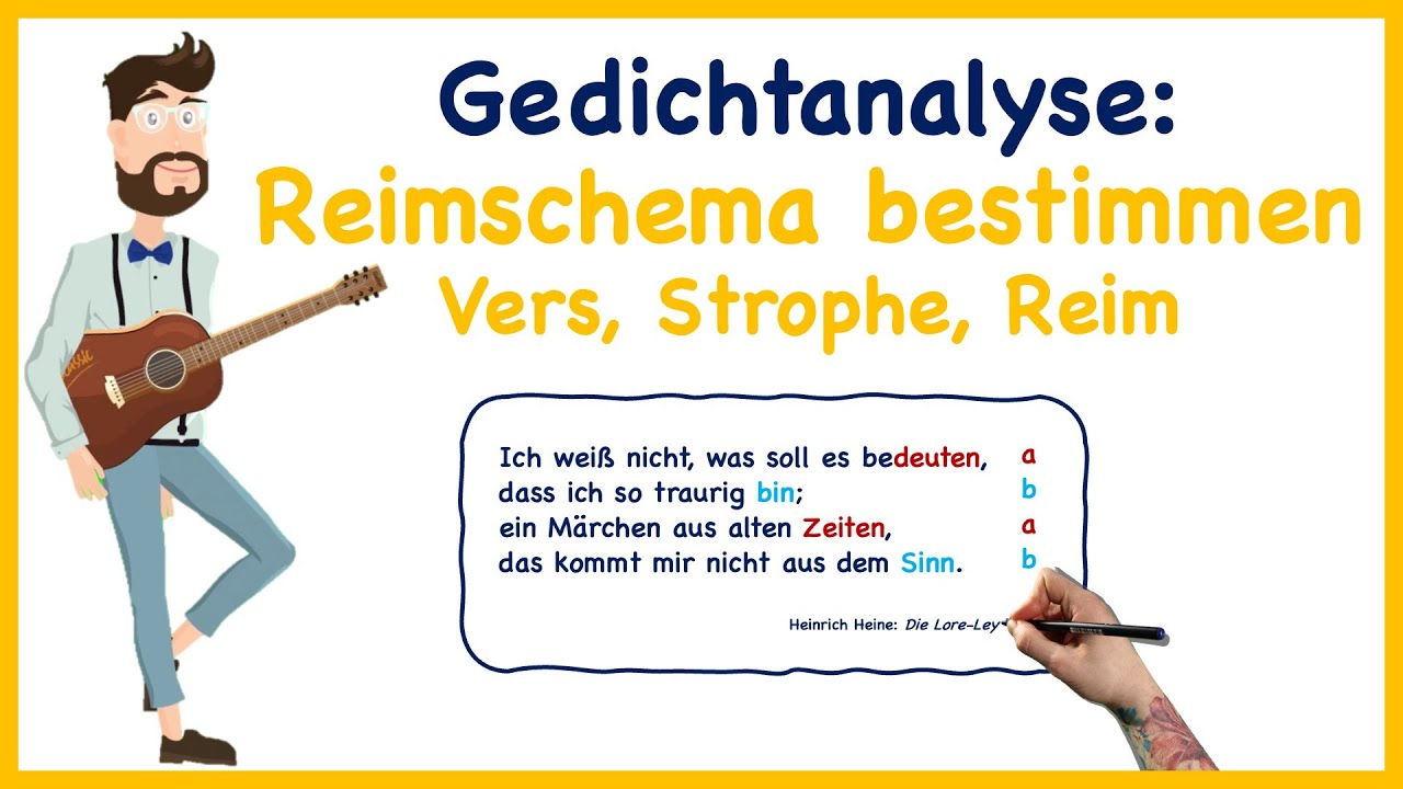 Gedichtanalyse: Reimschema bestimmen - kurz & knackig | Deutsch - YouTube