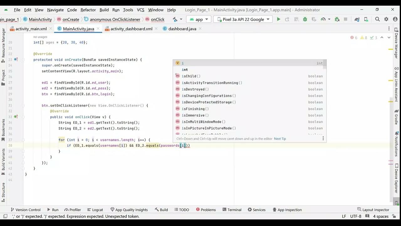 Login Page in Android Studio (in Kurdish) - YouTube