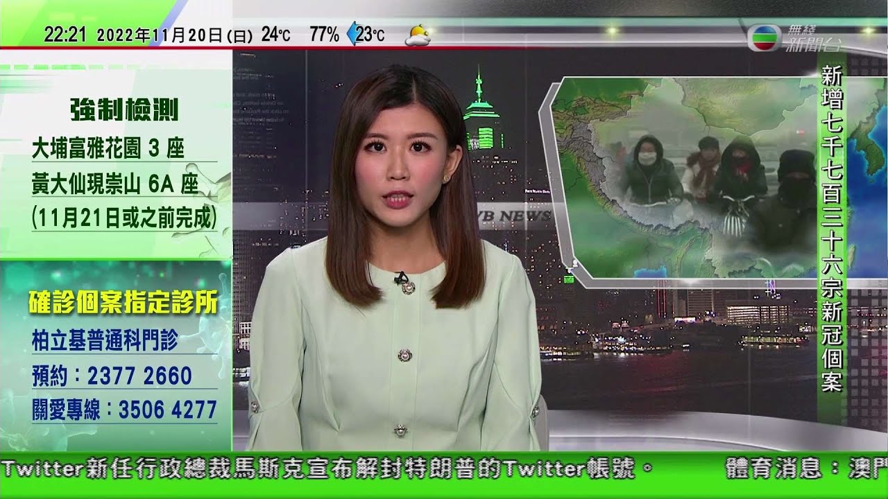 無綫10:00一小時新聞 TVB NEWS｜2022年11月20日｜內地多處出現大霧天氣 山東部分地區能見度未足50米｜香港新興行業近年不少赴東盟覓商機 ｜陳國基指接連用錯國歌等事件荒謬 ...