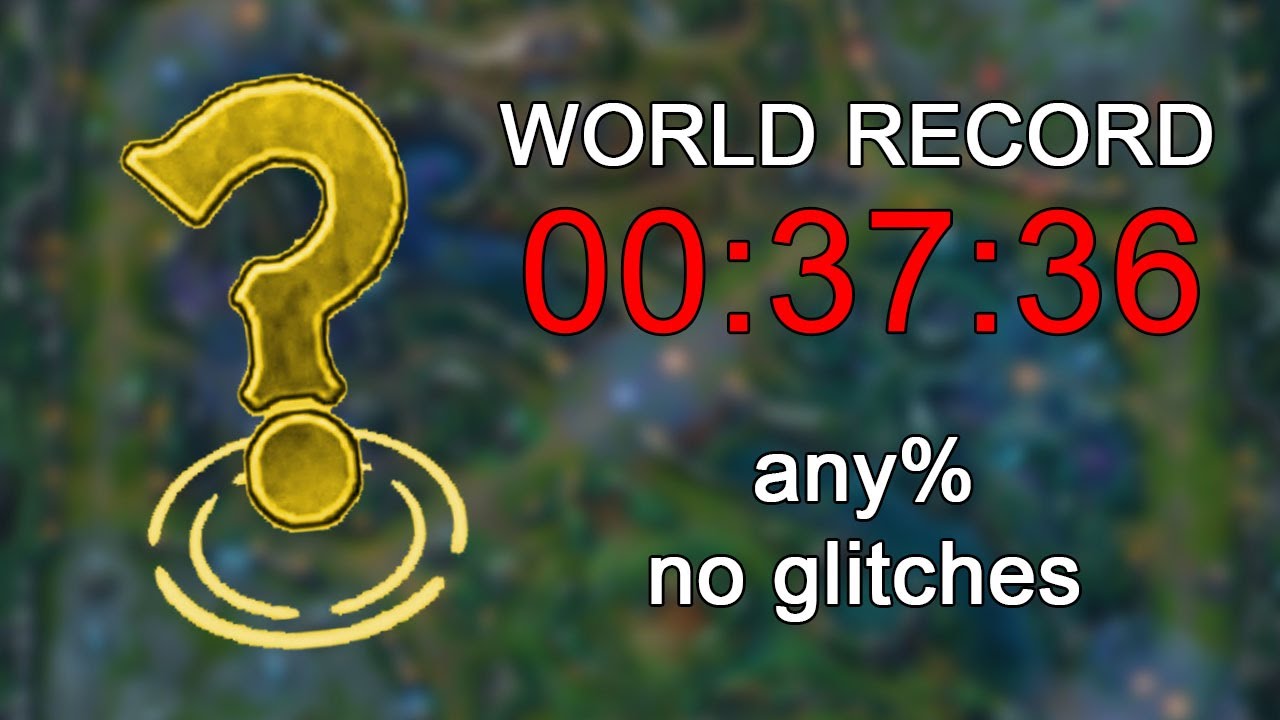 QUESTION MARK PING SPEERDUN any% [00:37:36] WORLD RECORD!!!!! | LEAGUE ...