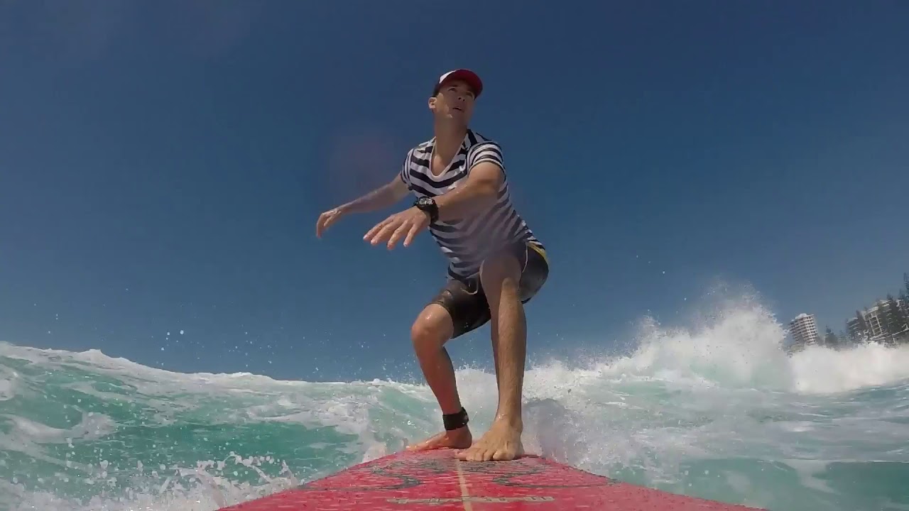 Surfing at Rainbow Bay, Gold Coast, Australia - YouTube