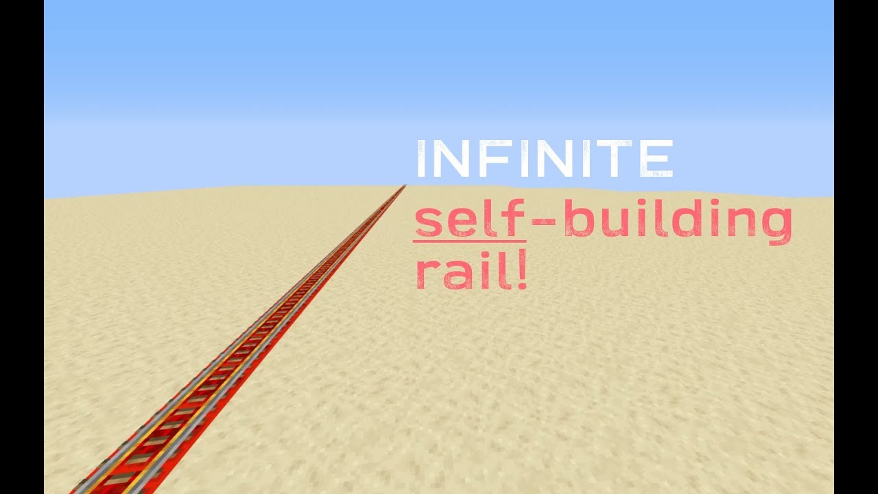 INFINITE SELF-BUILDING minecart rail in vanilla Minecraft 1.14! - YouTube